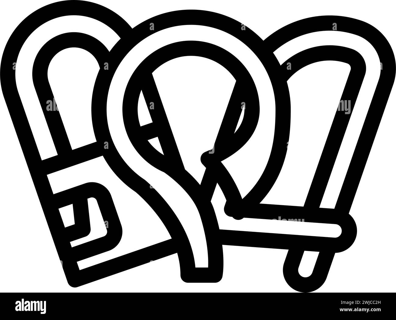 stitch markers embroidery hobby line icon vector illustration Stock ...