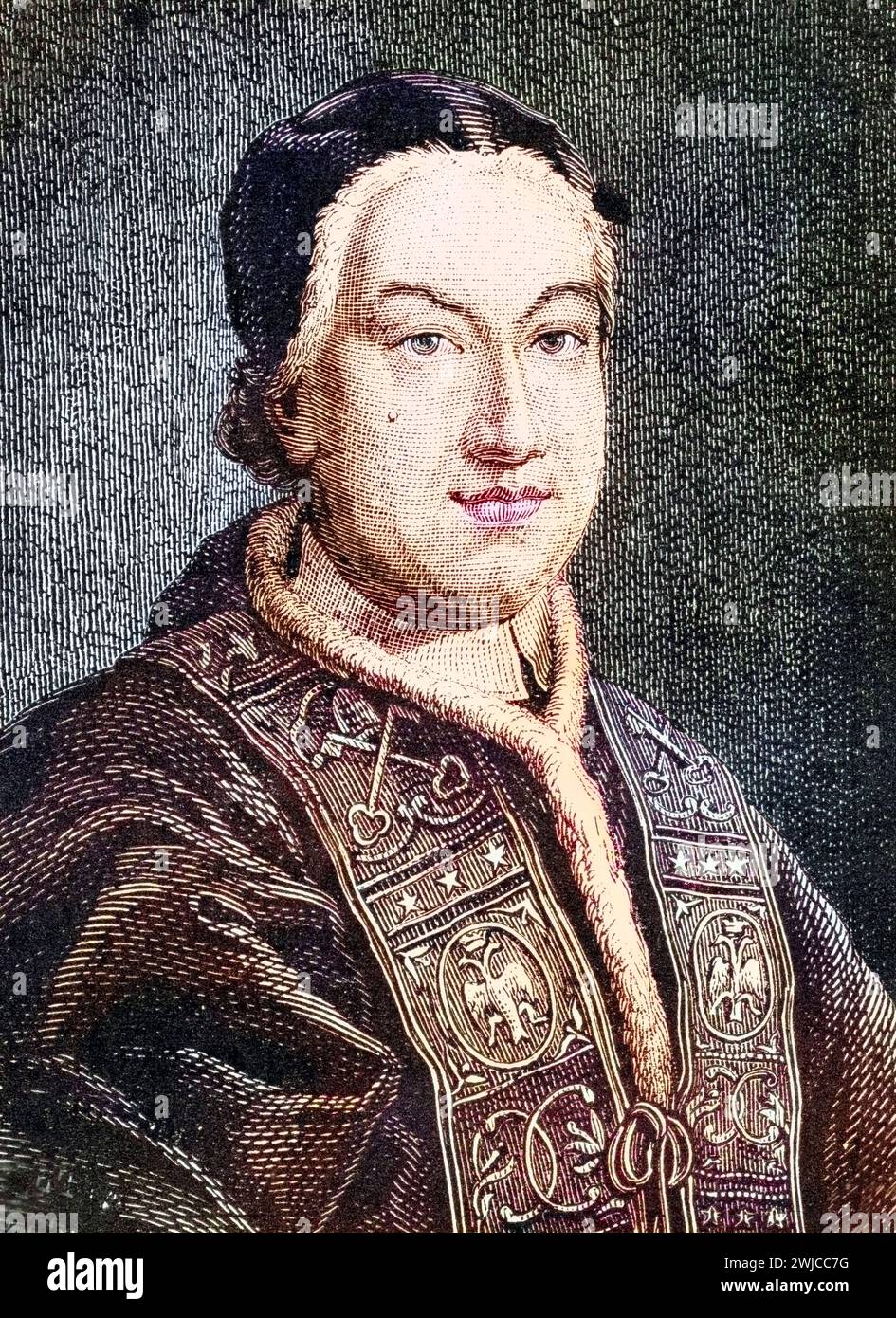 Papst Pius VI., 1717-1799, Historisch, digital restaurierte ...