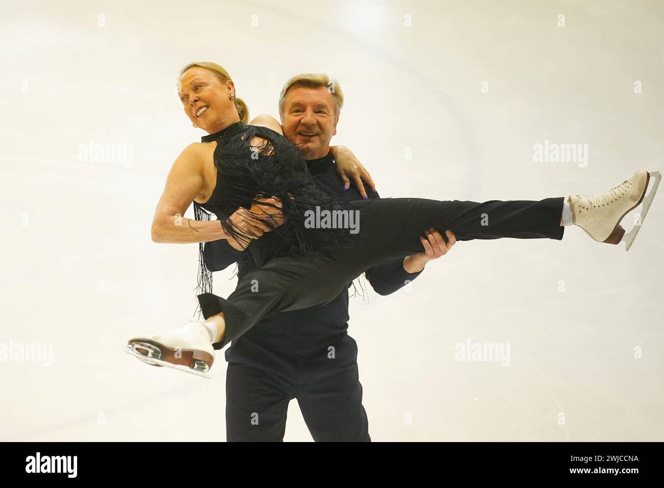 Ice skaters Jayne Torvill and Christopher Dean recreate their 'Bolero ...