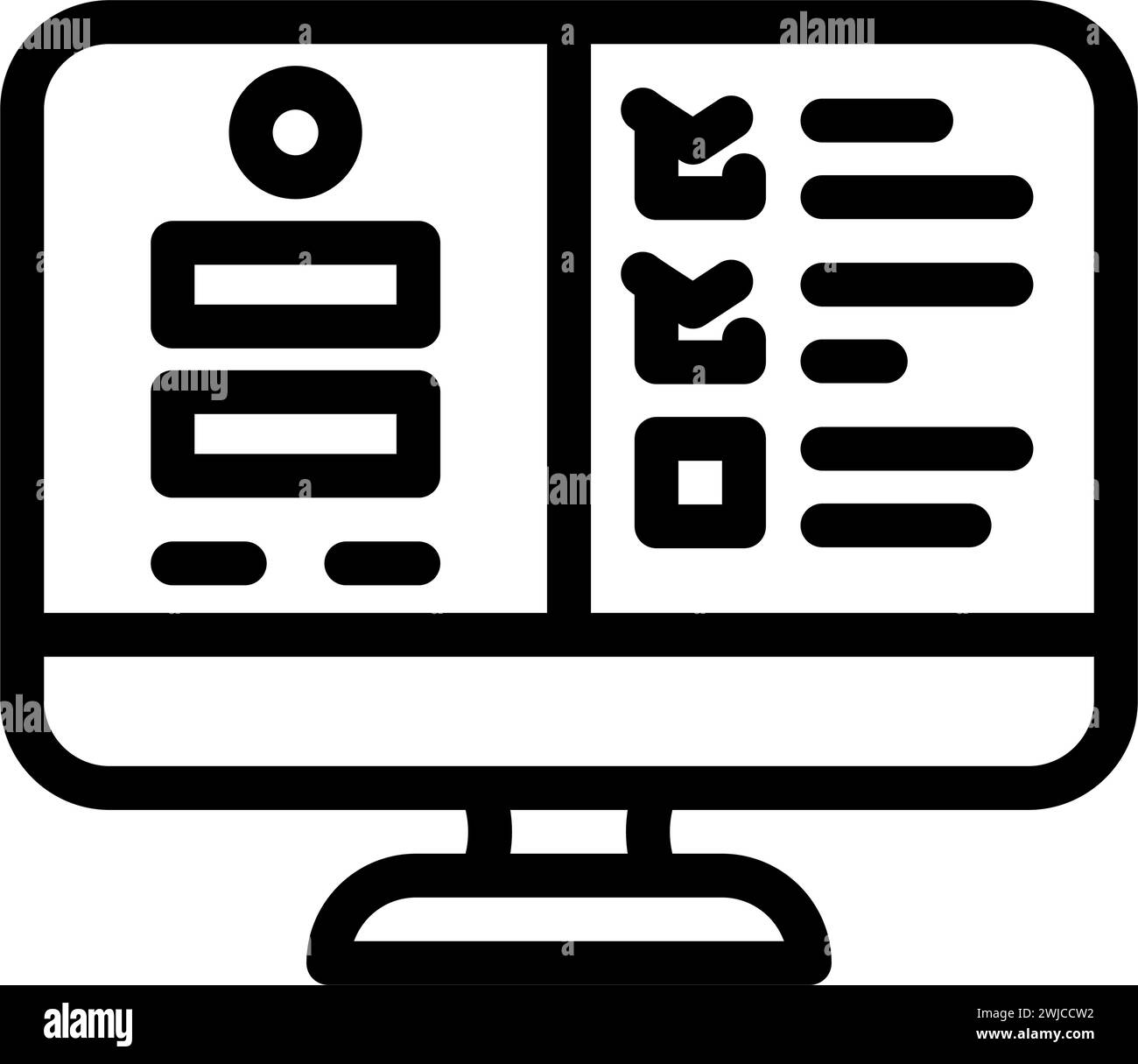 Usability Testing Ux Ui Design Line Icon Vector Illustration Stock Vector Image And Art Alamy