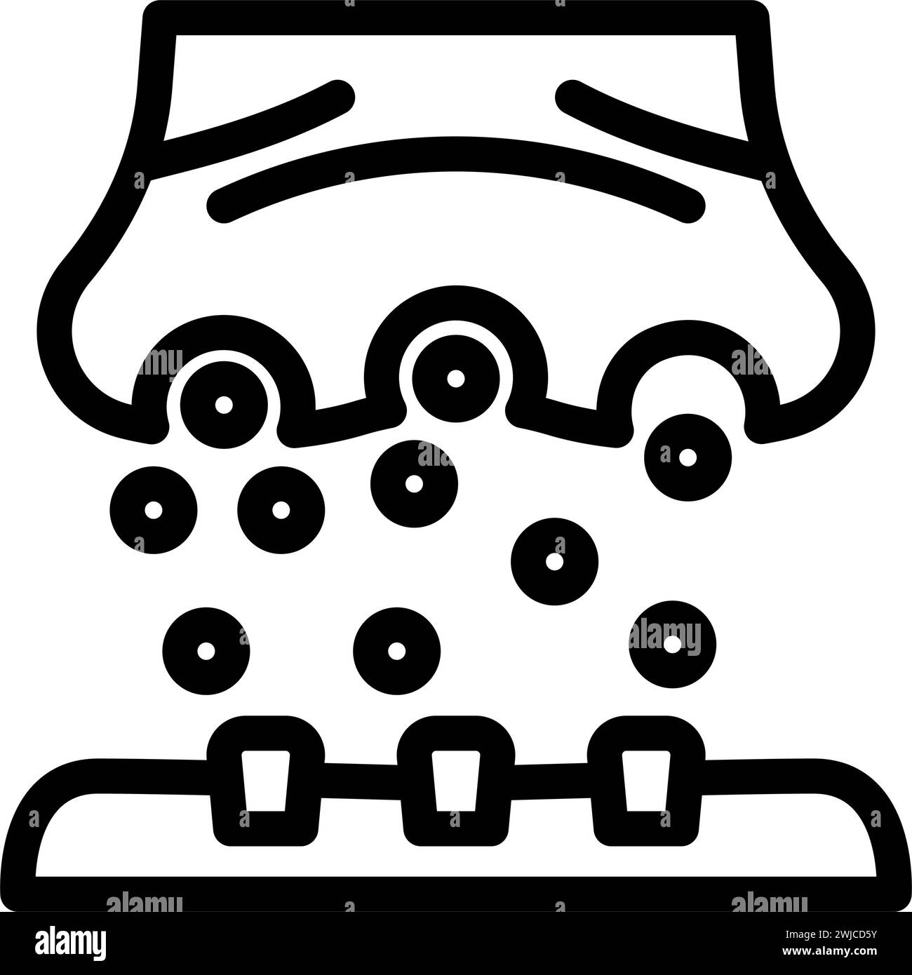 neurotransmitters neuroscience neurology line icon vector illustration ...