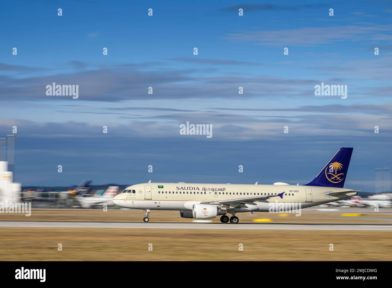 Munich, Germany - February 14. 2024 : Saudi Arabian Airlines Airbus ...