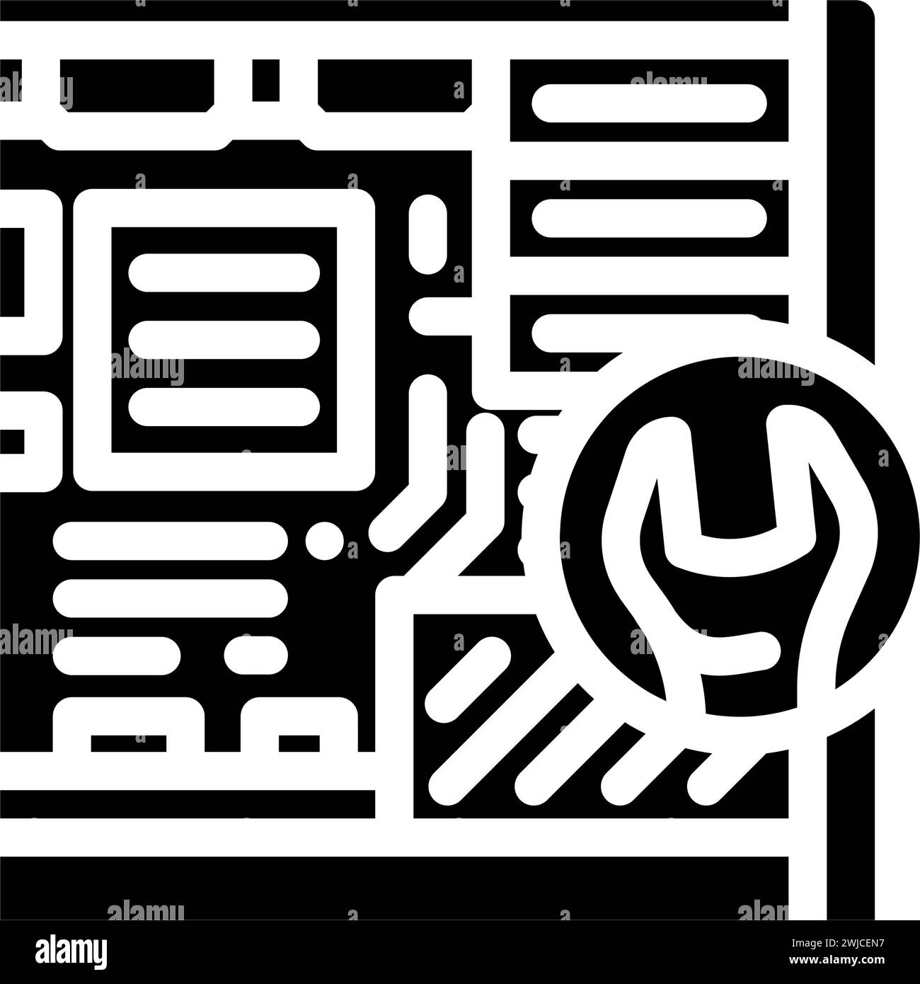 Inside of computer cpu Stock Vector Images - Alamy