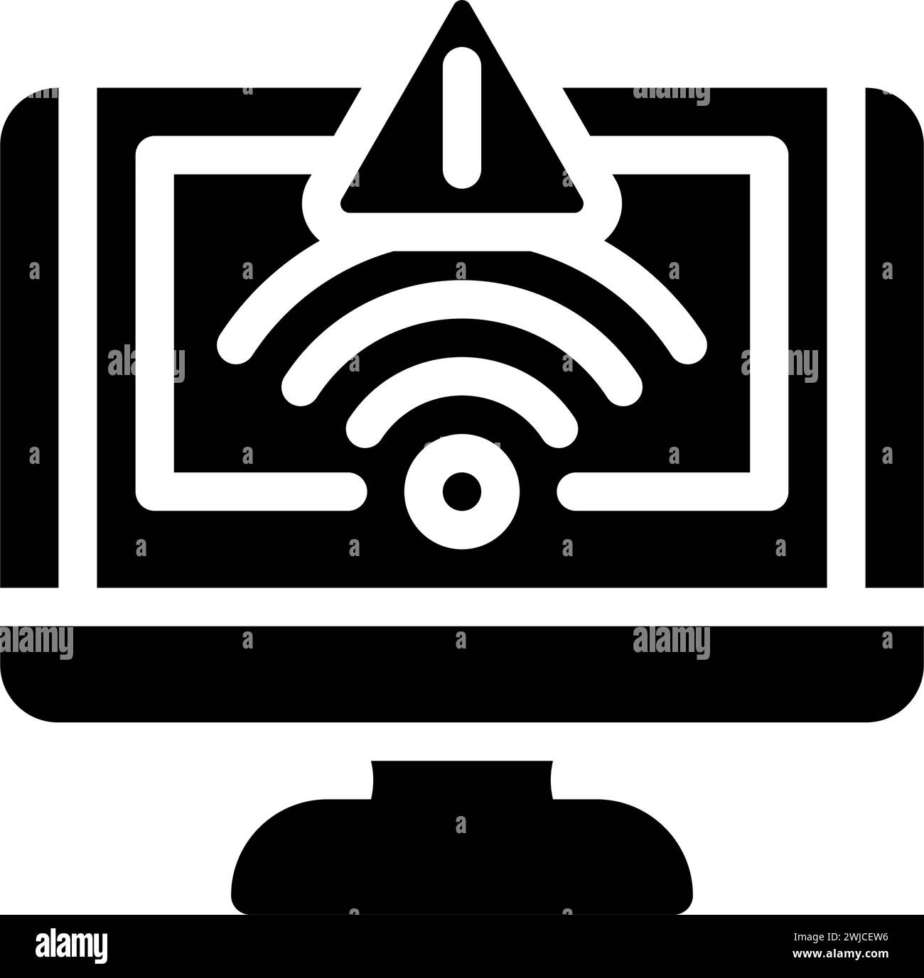 network troubles repair computer glyph icon vector illustration Stock ...
