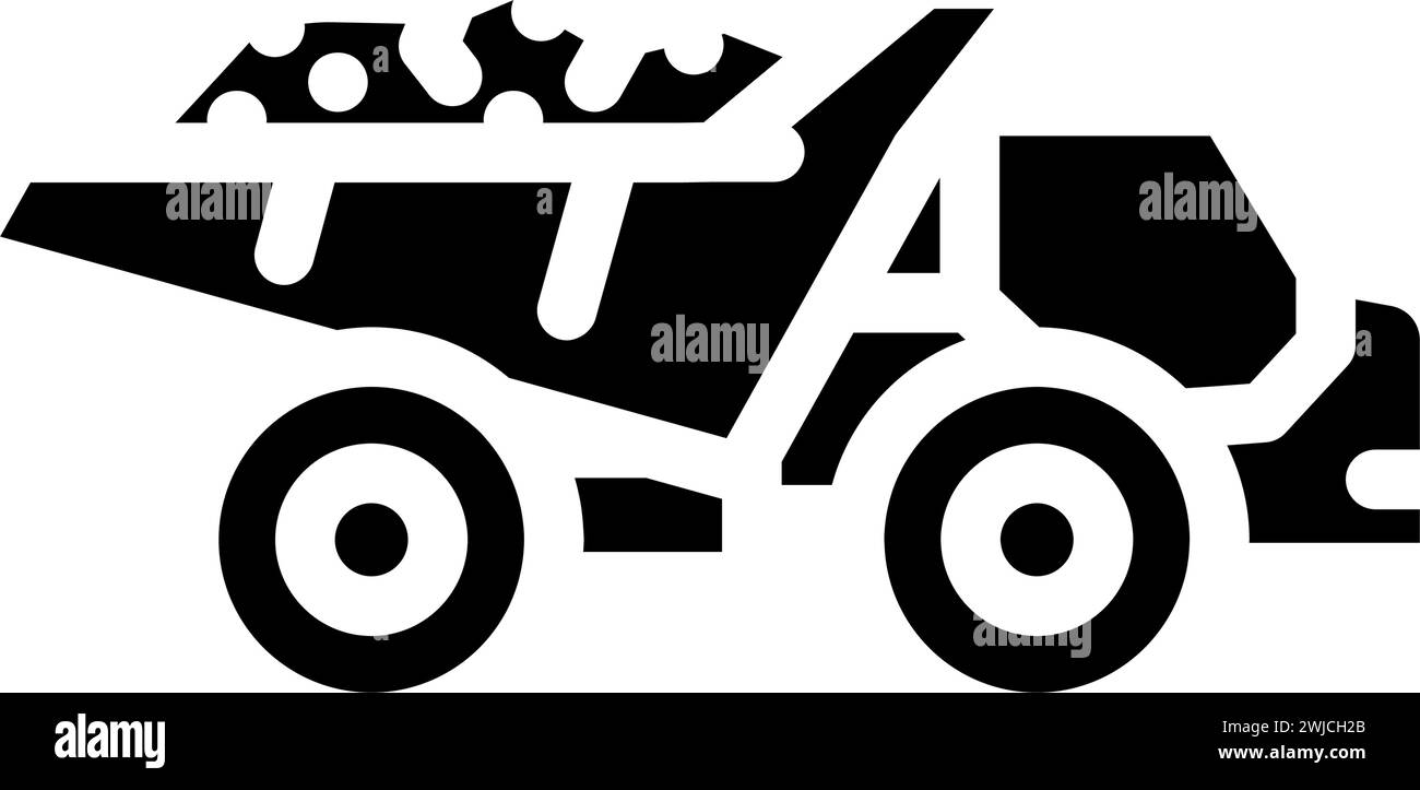 Crane Hook Construction Vehicle Glyph Icon Vector Illustration Stock Vector Image And Art Alamy