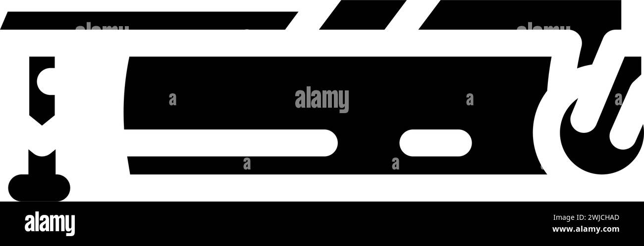 grading blade construction vehicle glyph icon vector illustration Stock ...