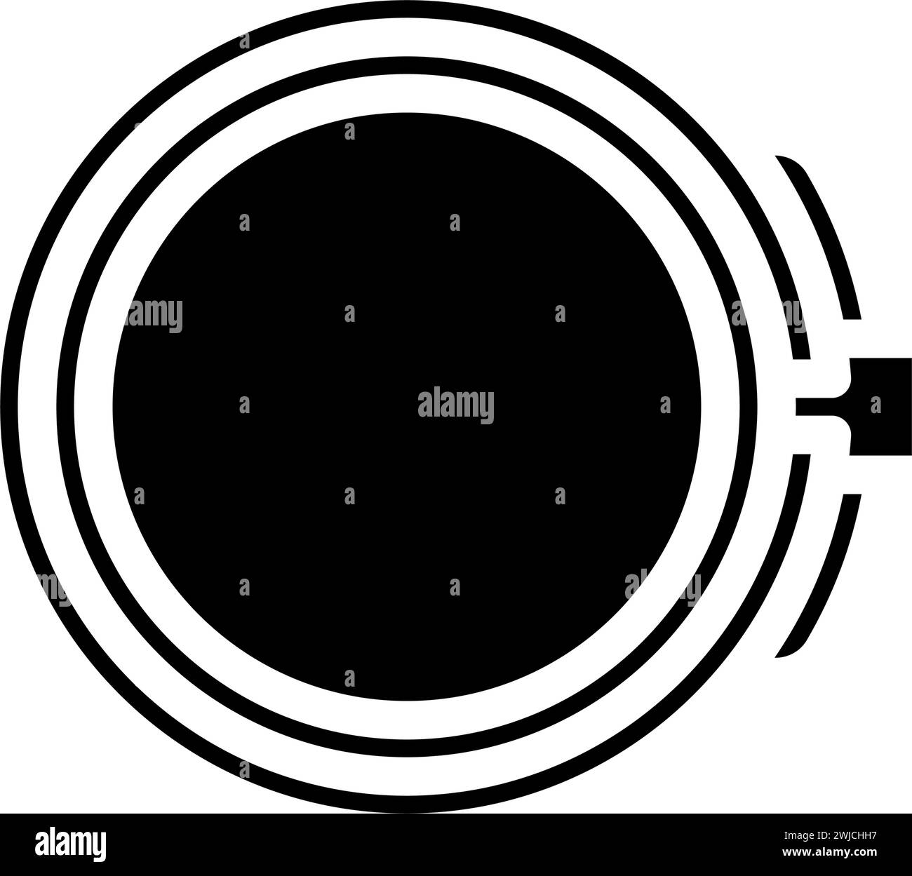 hoop frame embroidery hobby glyph icon vector illustration Stock Vector ...