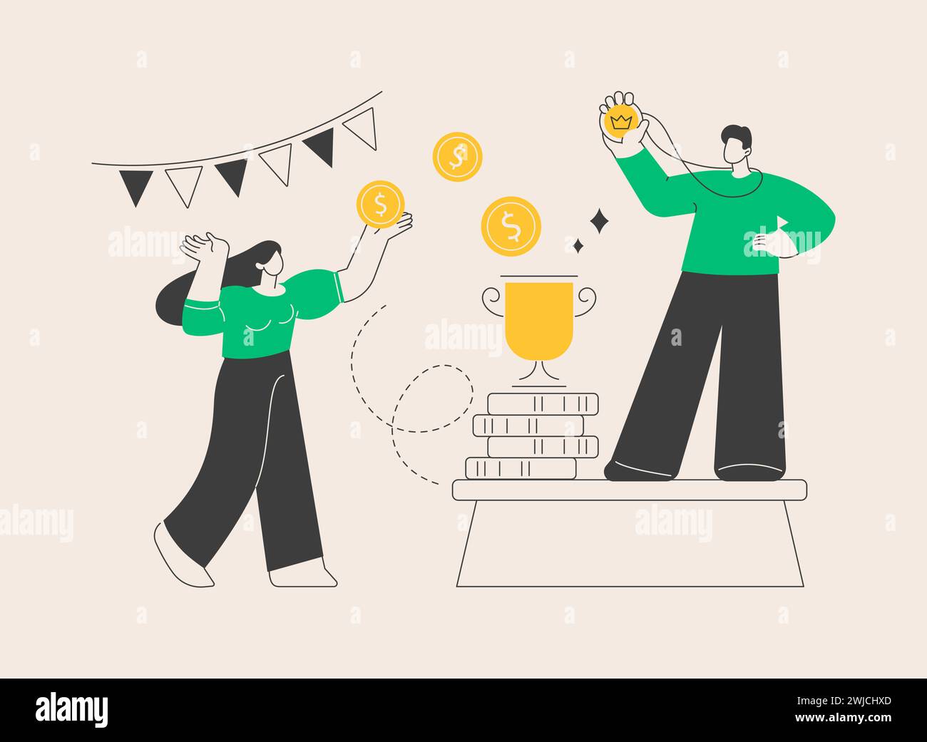 Prize pool abstract concept vector illustration Stock Vector Image ...