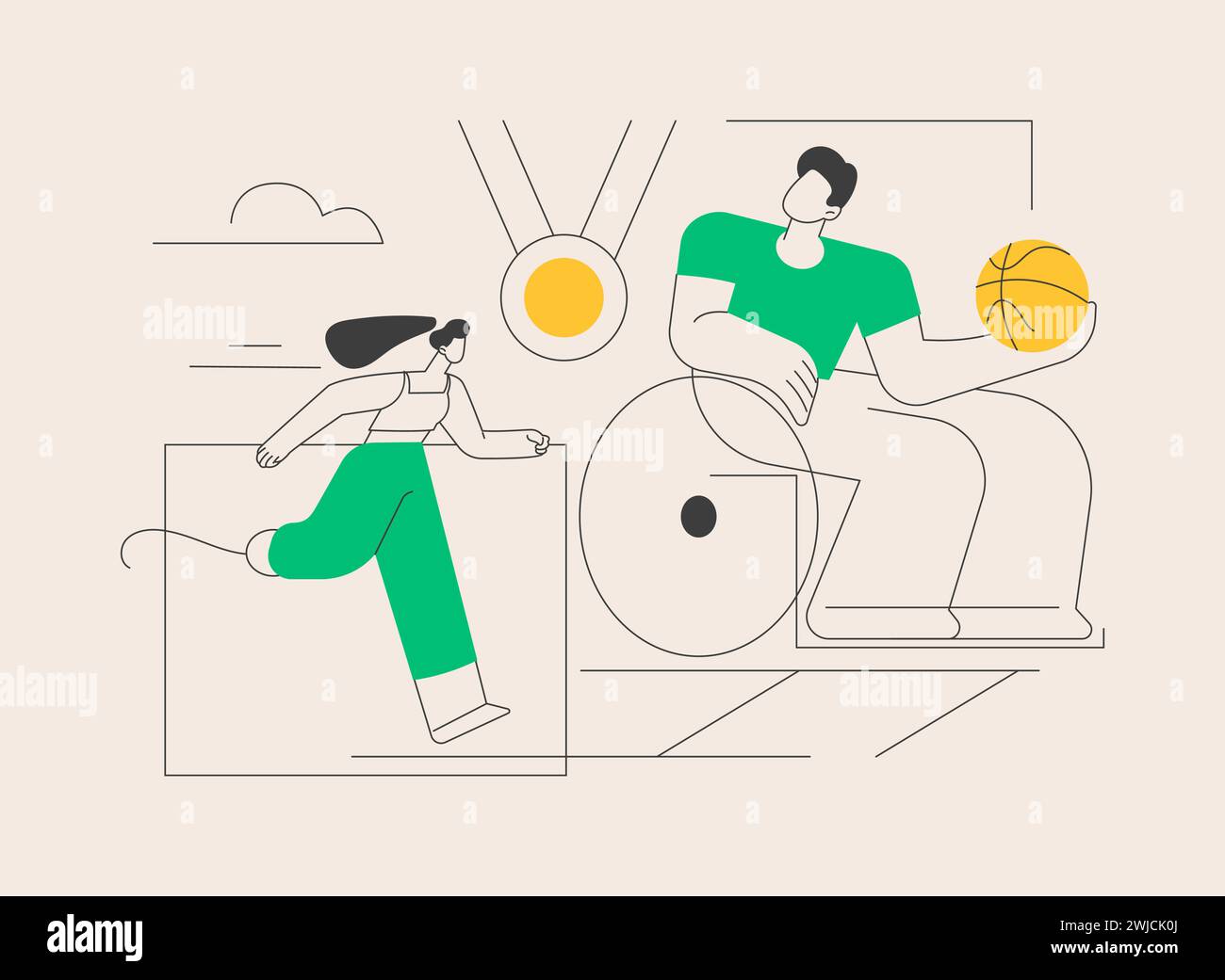 Disabled sports abstract concept vector illustration Stock Vector Image ...