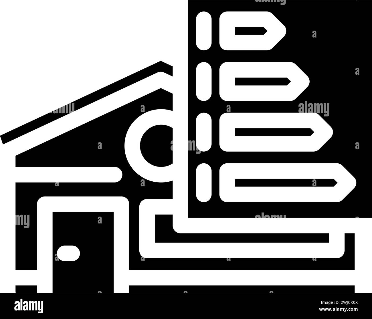 building energy efficient glyph icon vector illustration Stock Vector ...