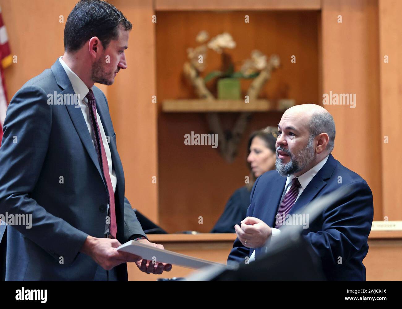 Senior Assistant New Hampshire Attorney General Benjamin Agati, right ...