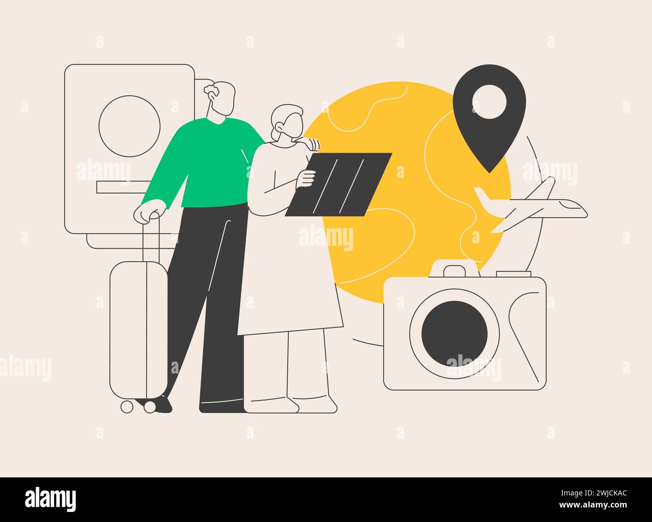 Retirement travel abstract concept vector illustration Stock Vector ...