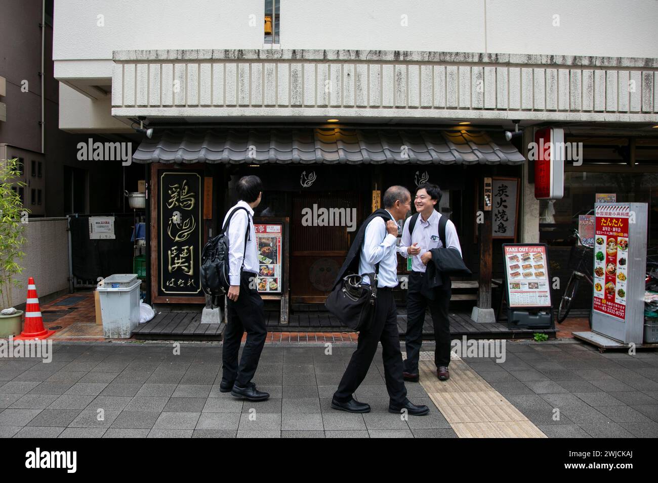 Tokyo, Japan; 1st October 2023: Office workers at lunchtime in a ...