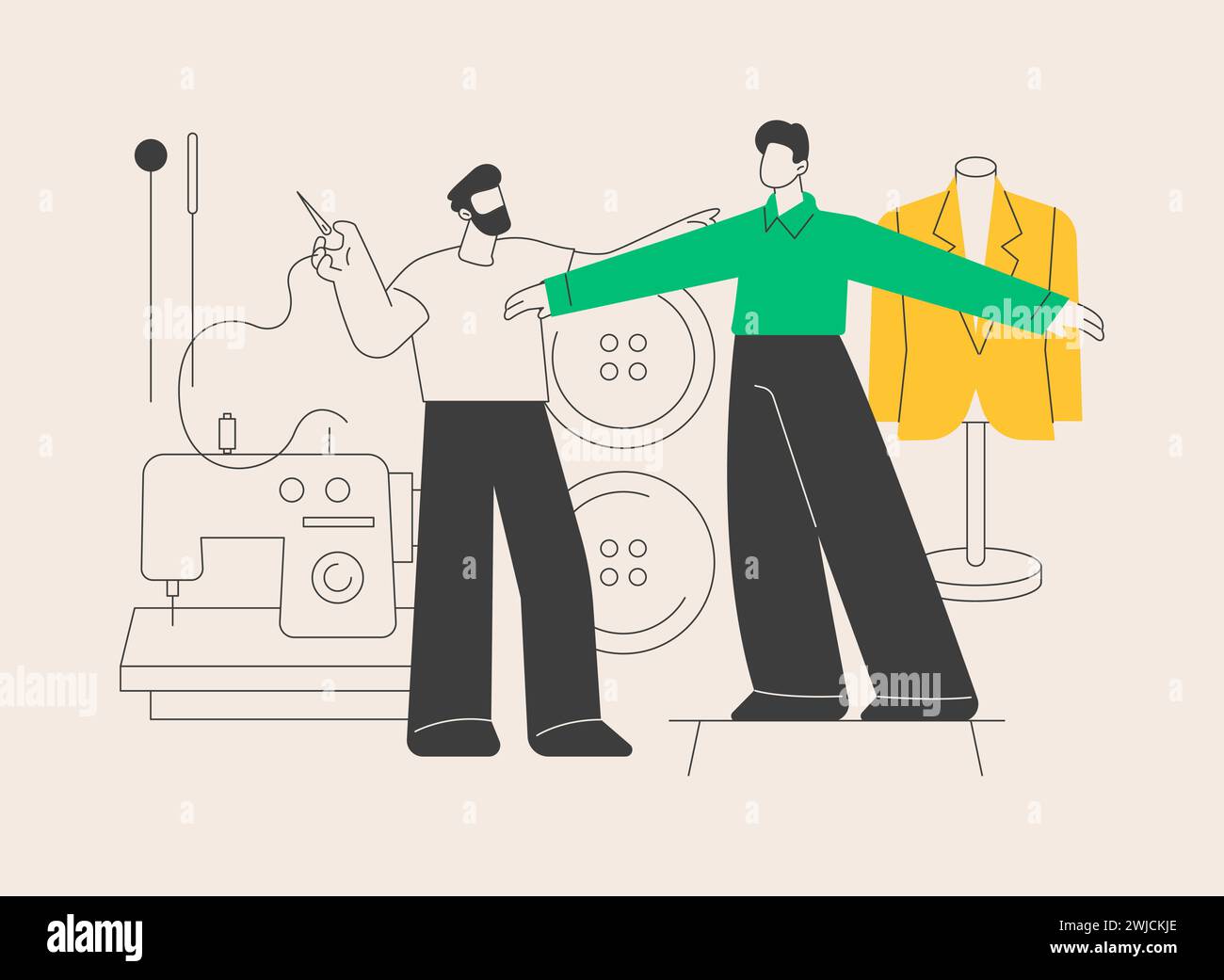 Men style and fashion abstract concept vector illustration Stock Vector ...