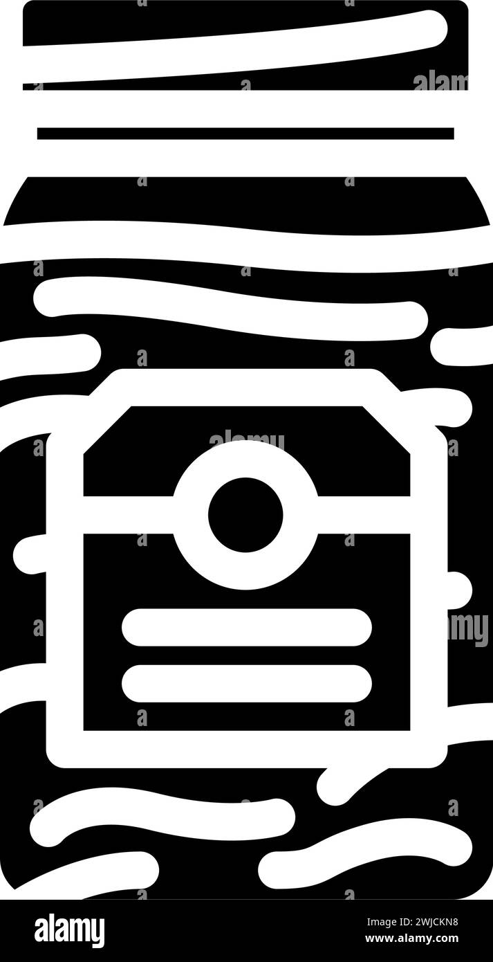 kimchi jar korean cuisine glyph icon vector illustration Stock Vector ...