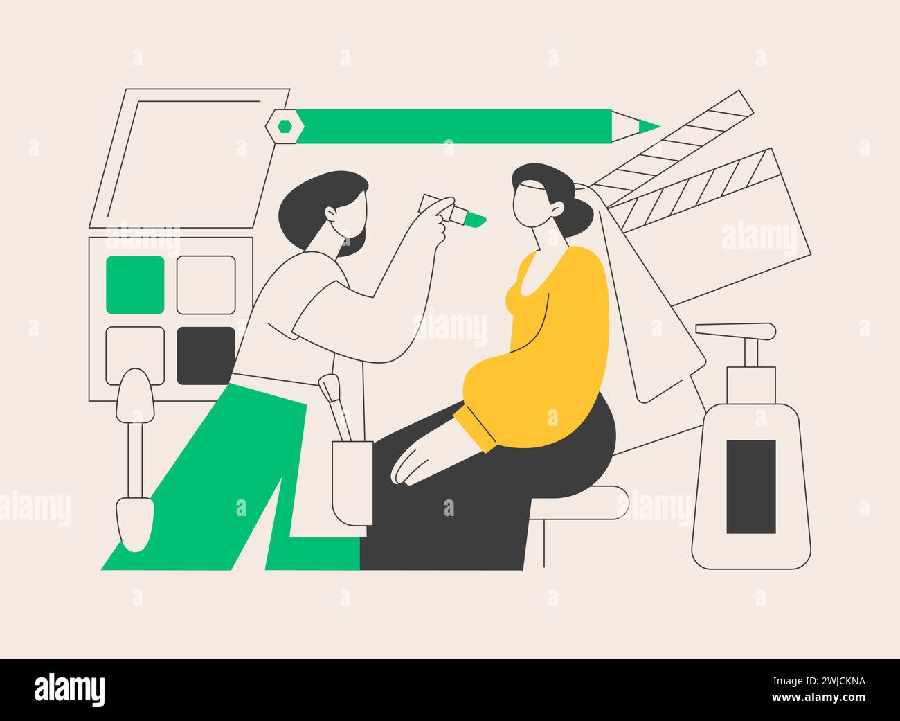 Professional makeup abstract concept vector illustration Stock Vector ...