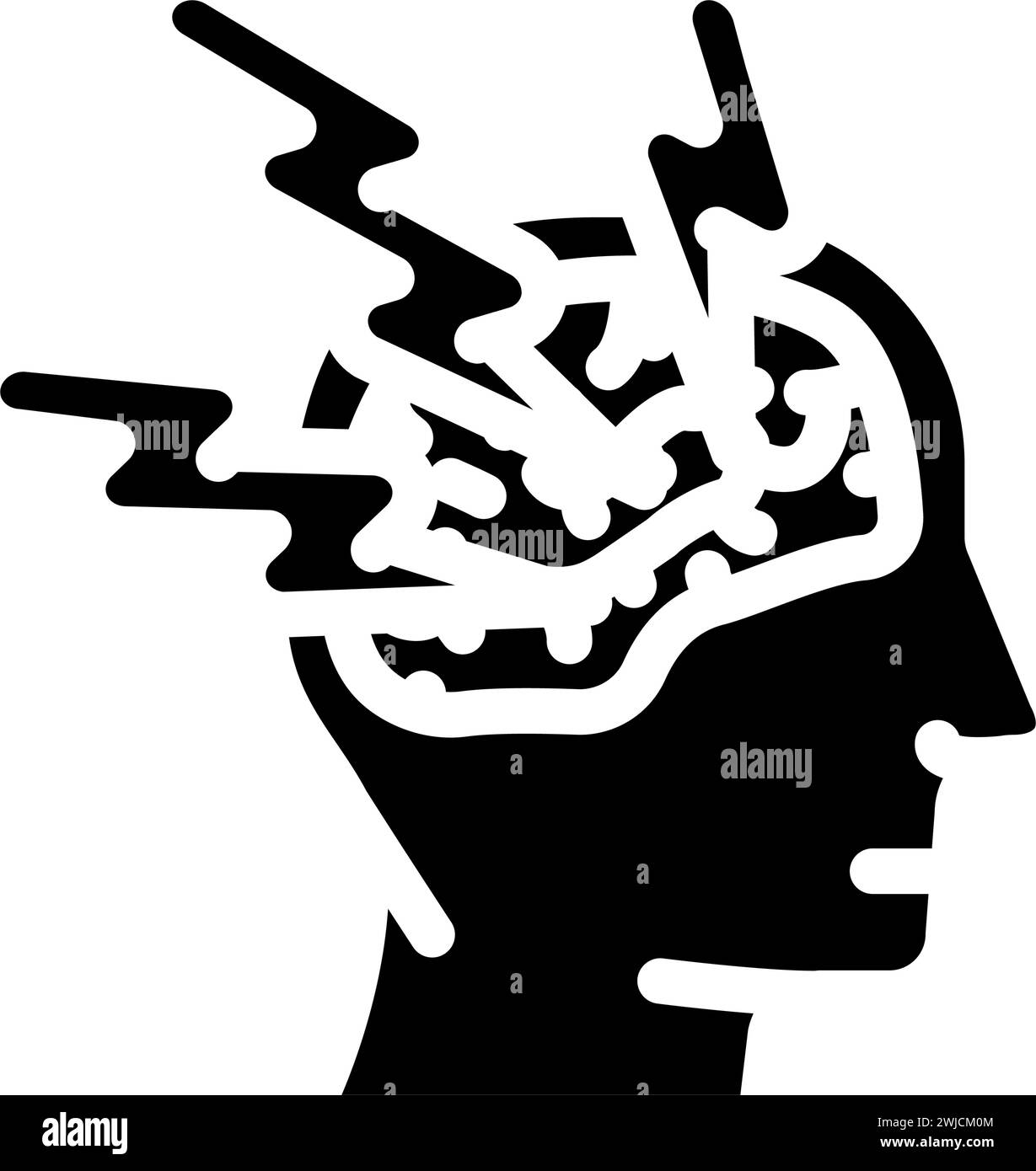 neurological disorders neuroscience neurology glyph icon vector ...