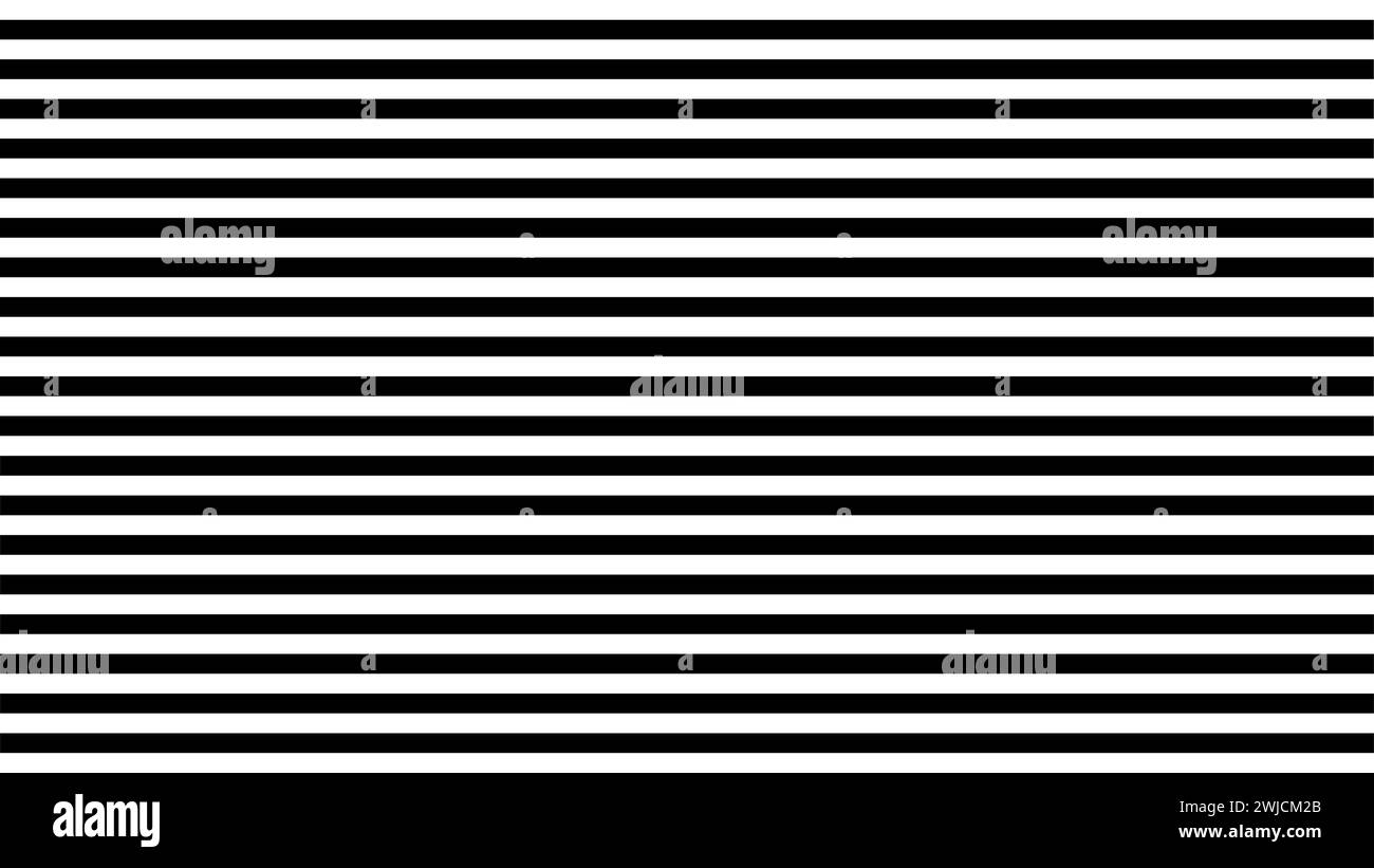 Black and white monochrome horizontal stripes pattern. Simple design ...