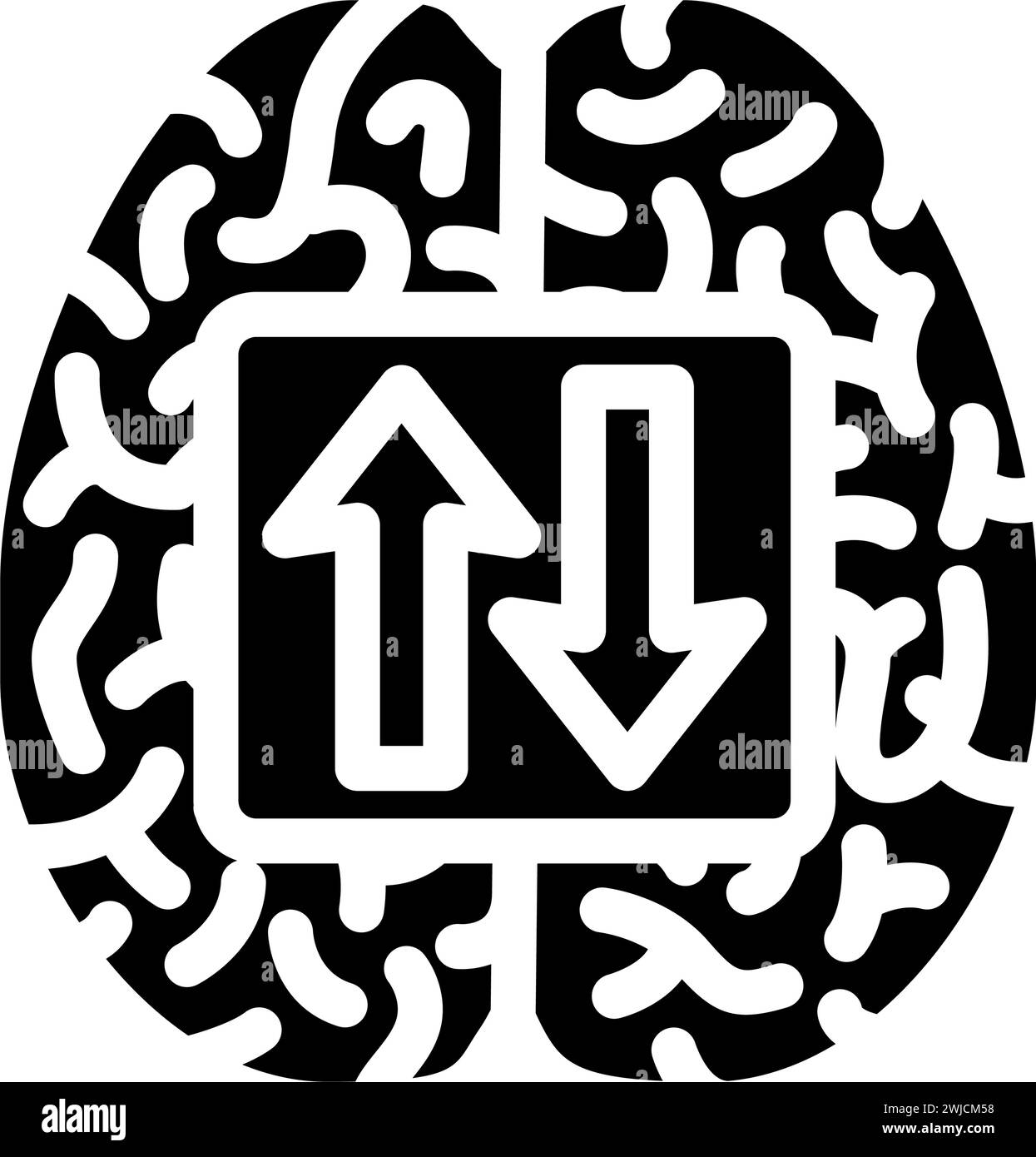 neuroplasticity neuroscience neurology glyph icon vector illustration Stock Vector Image & Art ...
