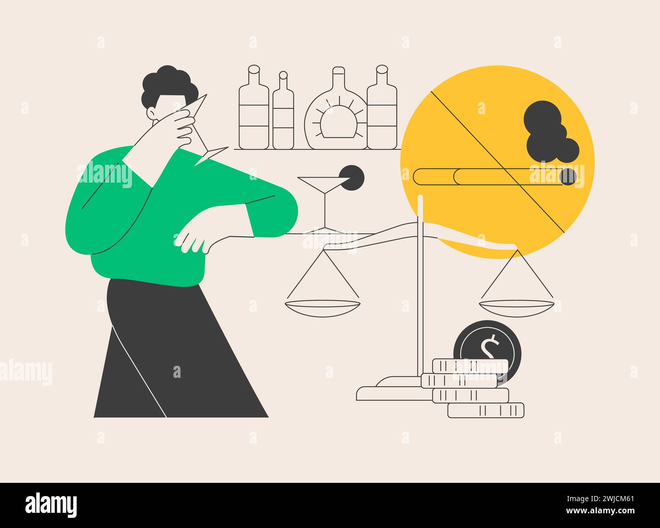 Smoke free zone abstract concept vector illustration Stock Vector Image ...