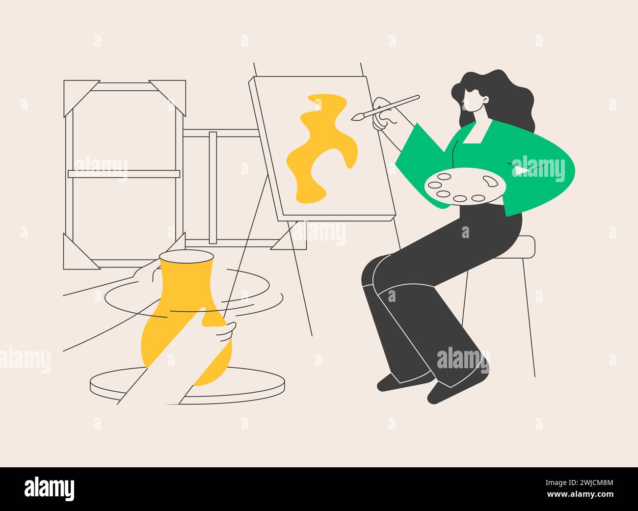 Art studio abstract concept vector illustration Stock Vector Image ...