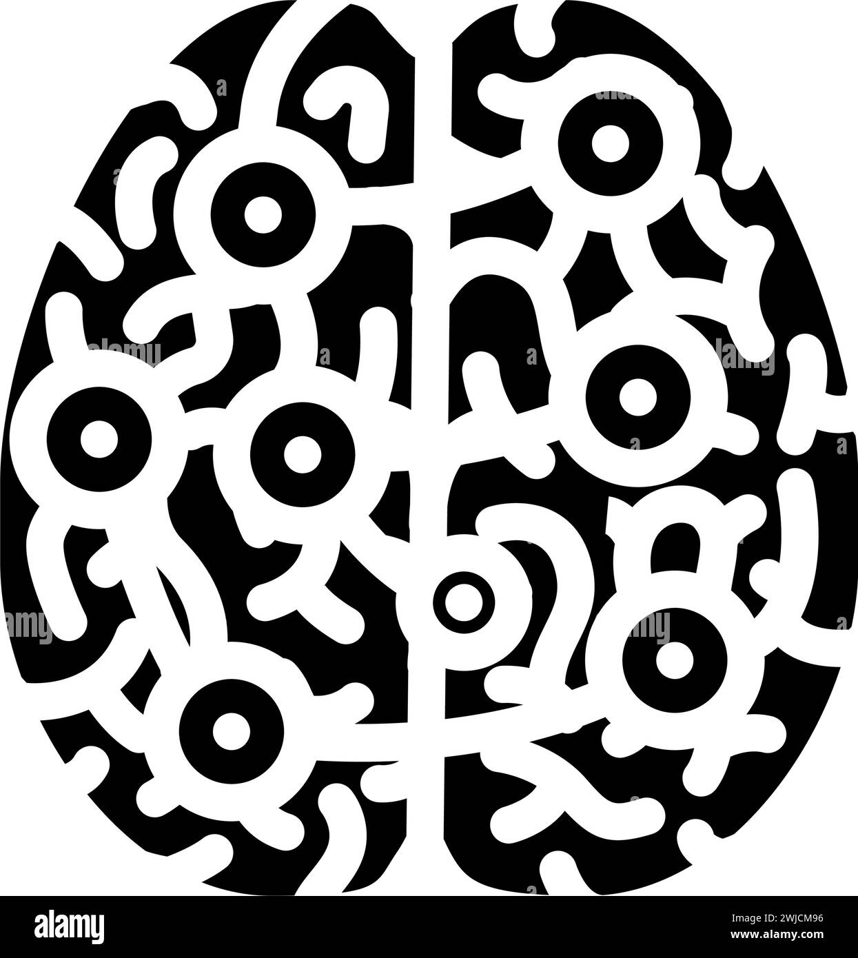 neural connectivity neuroscience neurology glyph icon vector ...