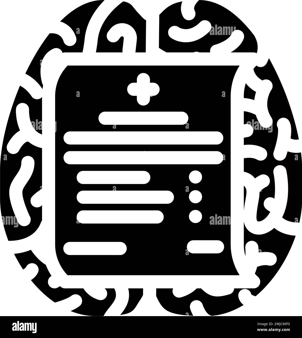 neurological treatment neuroscience neurology glyph icon vector ...