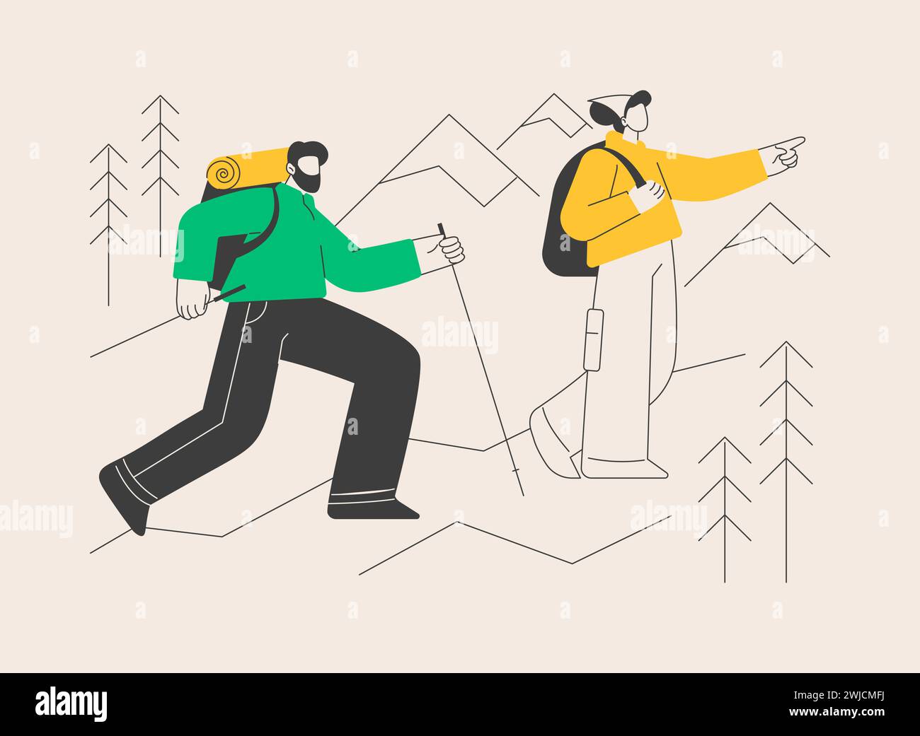 Summer Hiking Abstract Concept Vector Illustration Stock Vector Image
