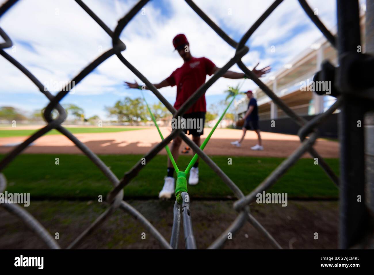 Minnesota Twins pitcher Joe Ryan stretches as pitchers and catchers ...