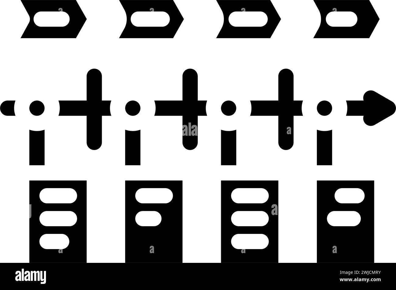 user journey map ux ui design glyph icon vector illustration Stock Vector Image & Art - Alamy