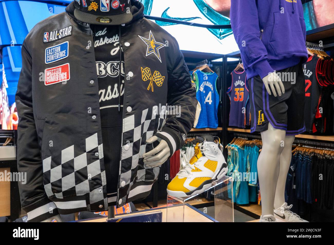 Branded Merchandise at the NBA Store on Fifth Avenue in New York City ...