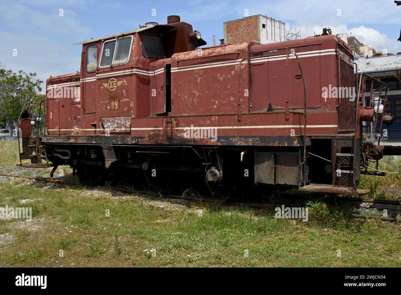 Krupp V60 Class A.101 diesel shunting locomotive at Thessaloniki ...