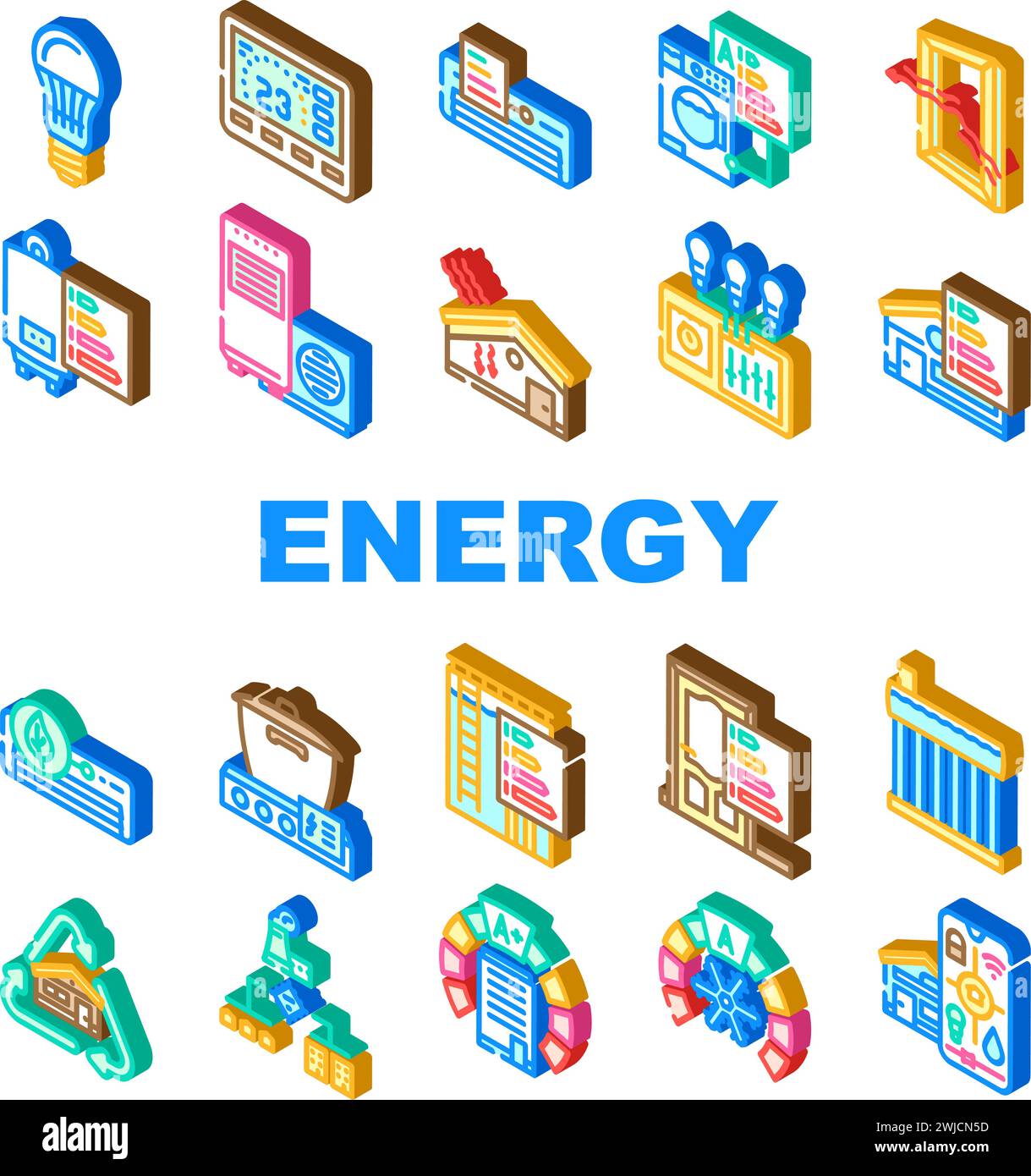 energy efficient technology home icons set vector Stock Vector Image ... energy efficient technology home icons set vector Stock Vector Image ...
