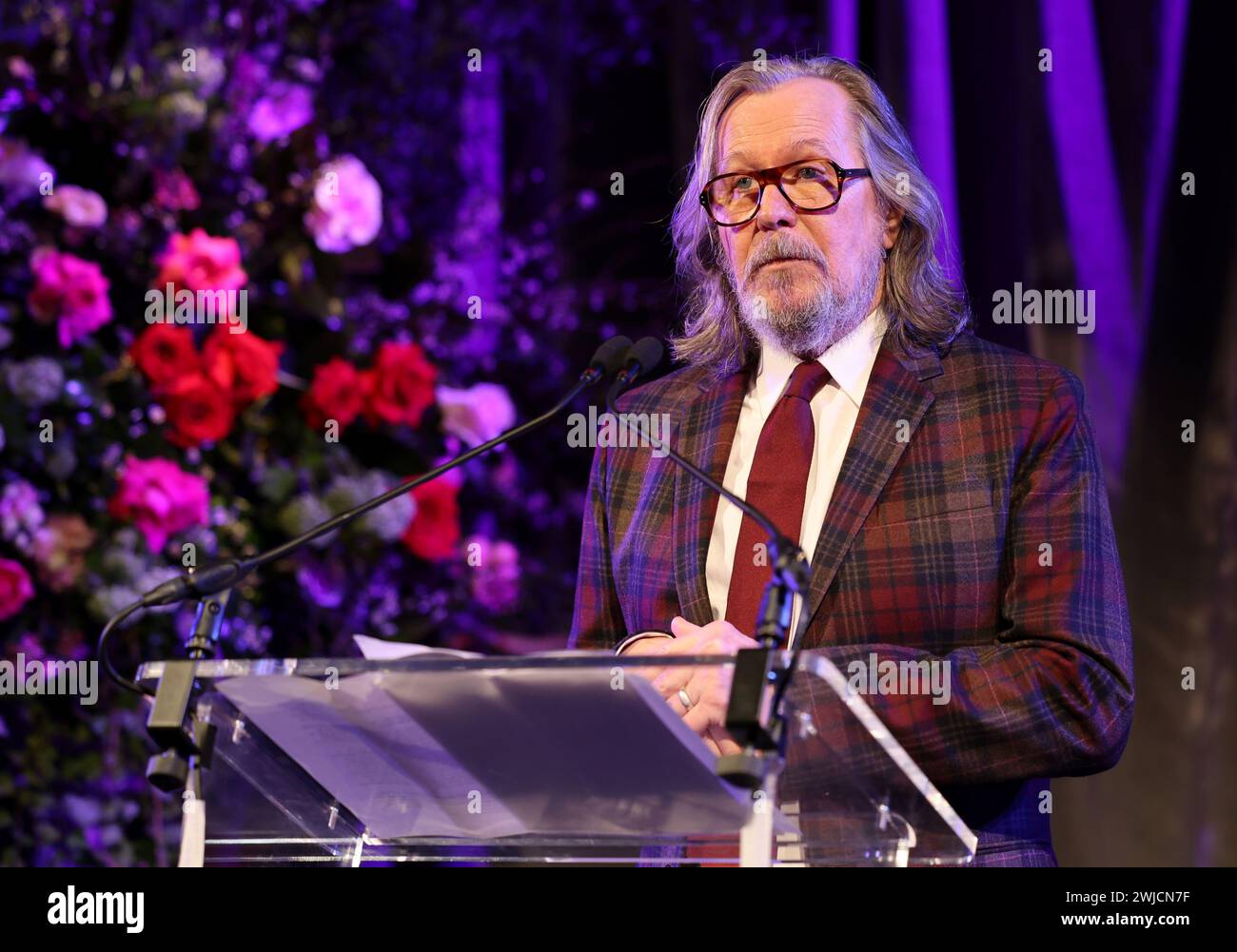 Gary Oldman performs on stage at a Celebration of Shakespeare event at ...