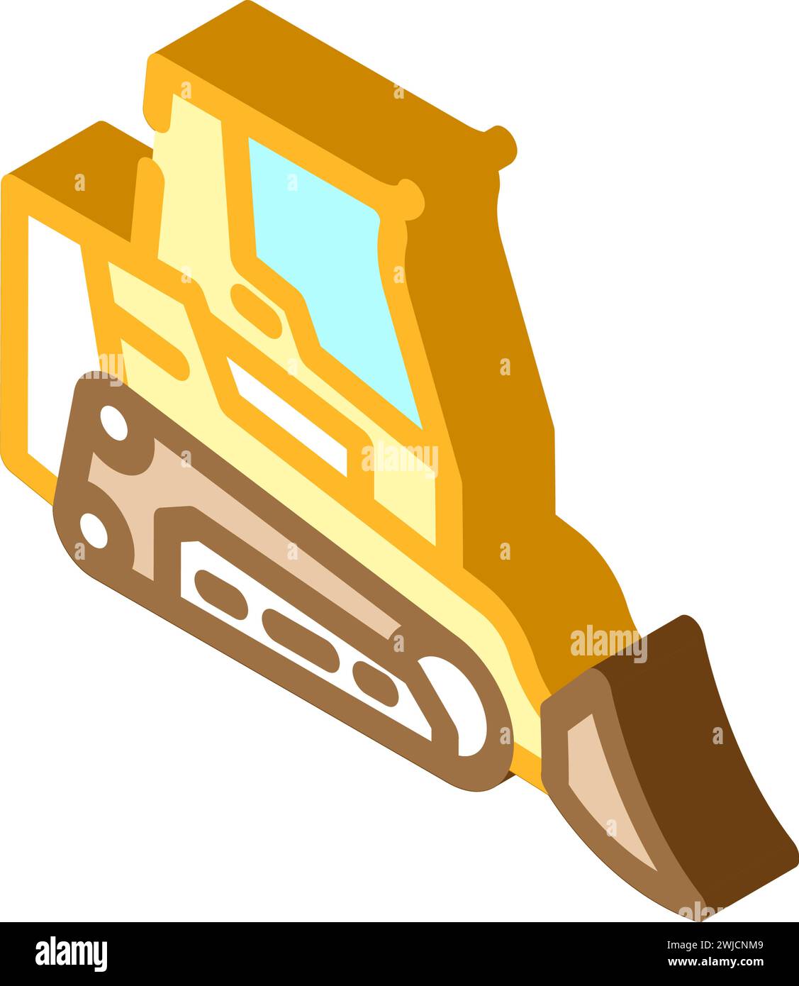 skid steer construction vehicle isometric icon vector illustration ...