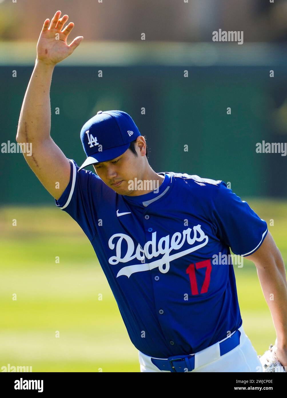Los Angeles Dodgers designated hitter Shohei Ohtani participates in ...