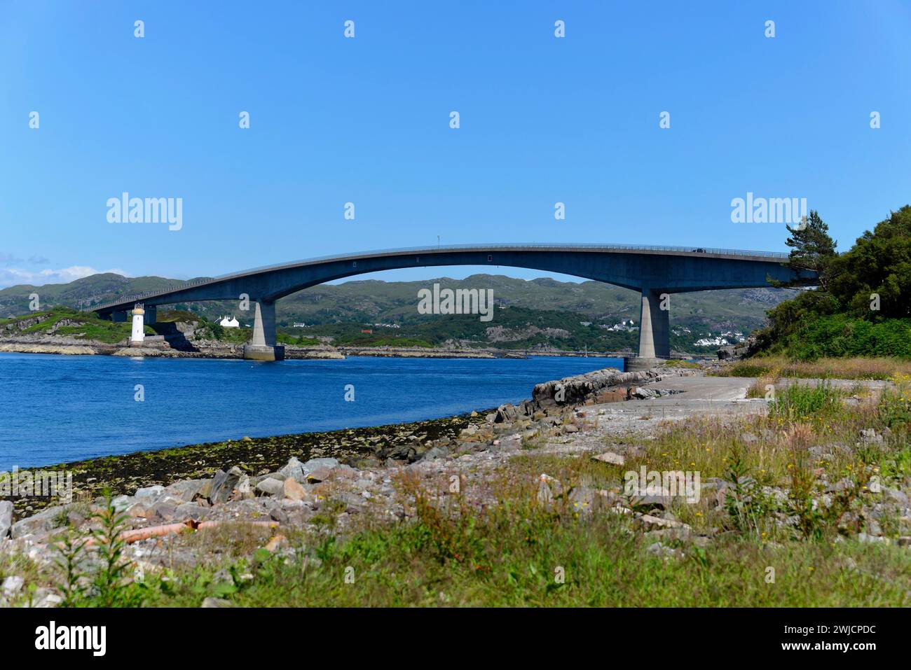 The bridge from the mainland to the Isle of Skye, Isle of Skye, Inner ...