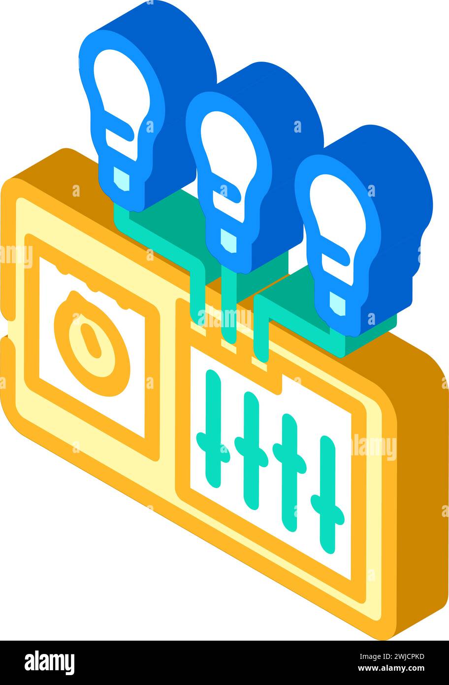 lighting controls efficient isometric icon vector illustration Stock ...