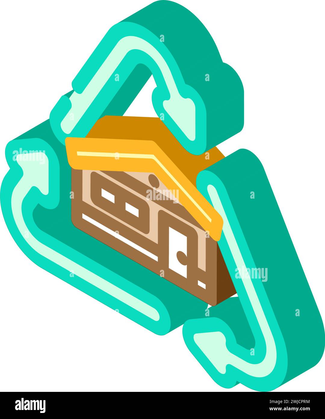 green building materials isometric icon vector illustration Stock ...