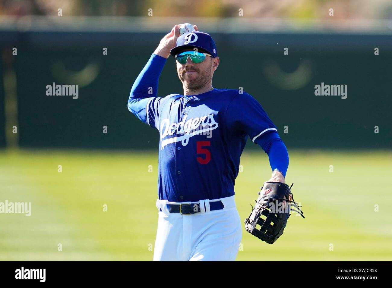 Los Angeles Dodgers first baseman Freddie Freeman participates in ...