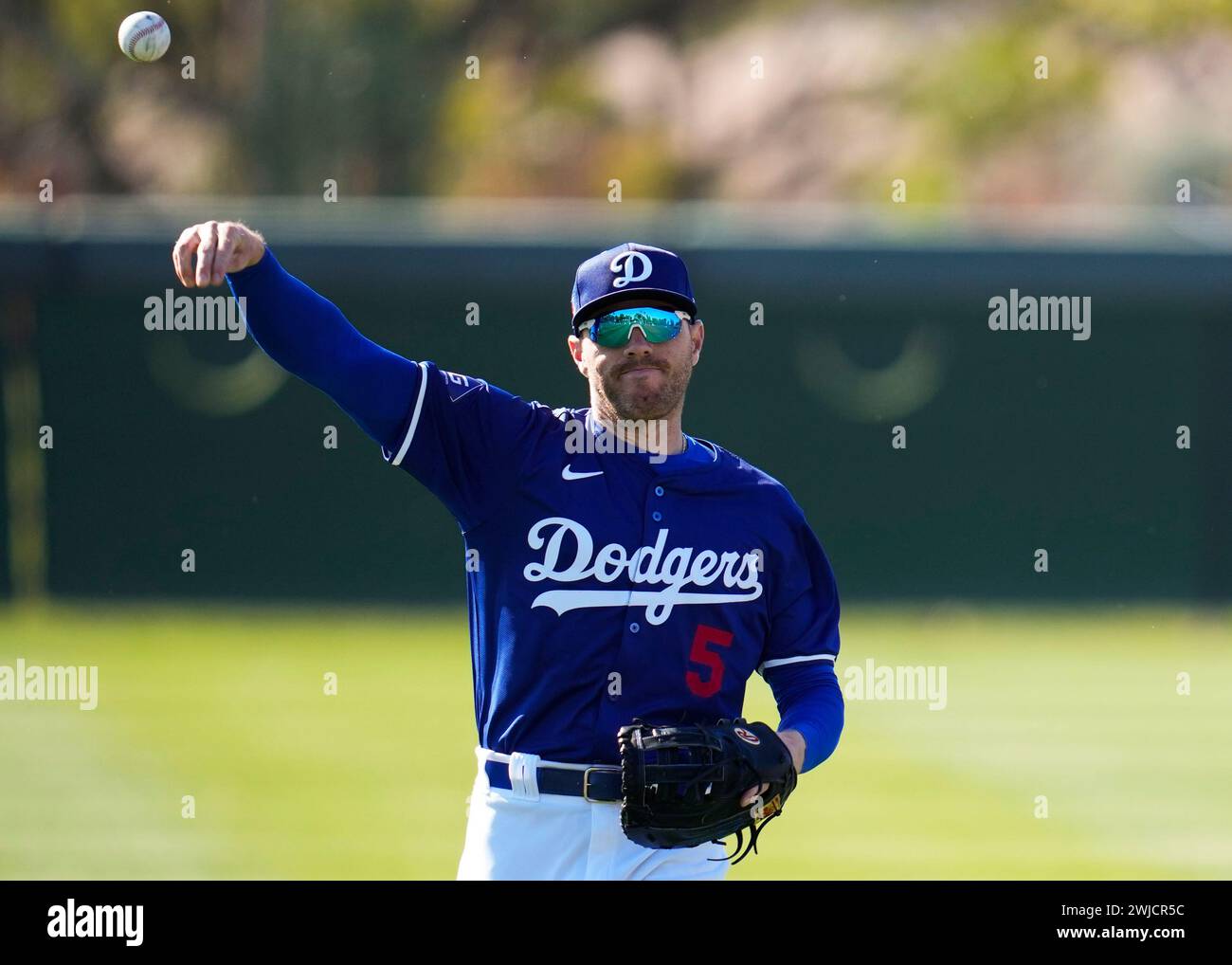 Los Angeles Dodgers first baseman Freddie Freeman participates in ...