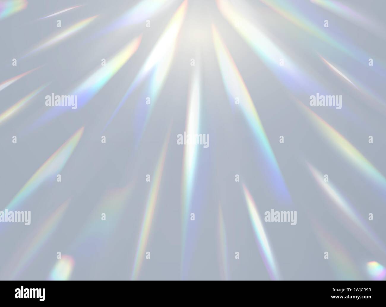 Prism light flare effect, overlay background with rainbow shine of crystal glass, vector shiny ...
