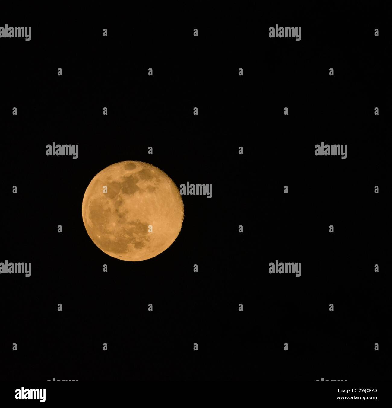 First night of waxing gibbon moon after the April full moon as seen ...