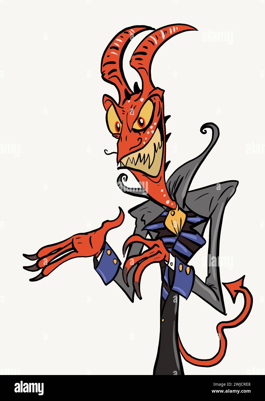 a demon illustration Stock Photo - Alamy
