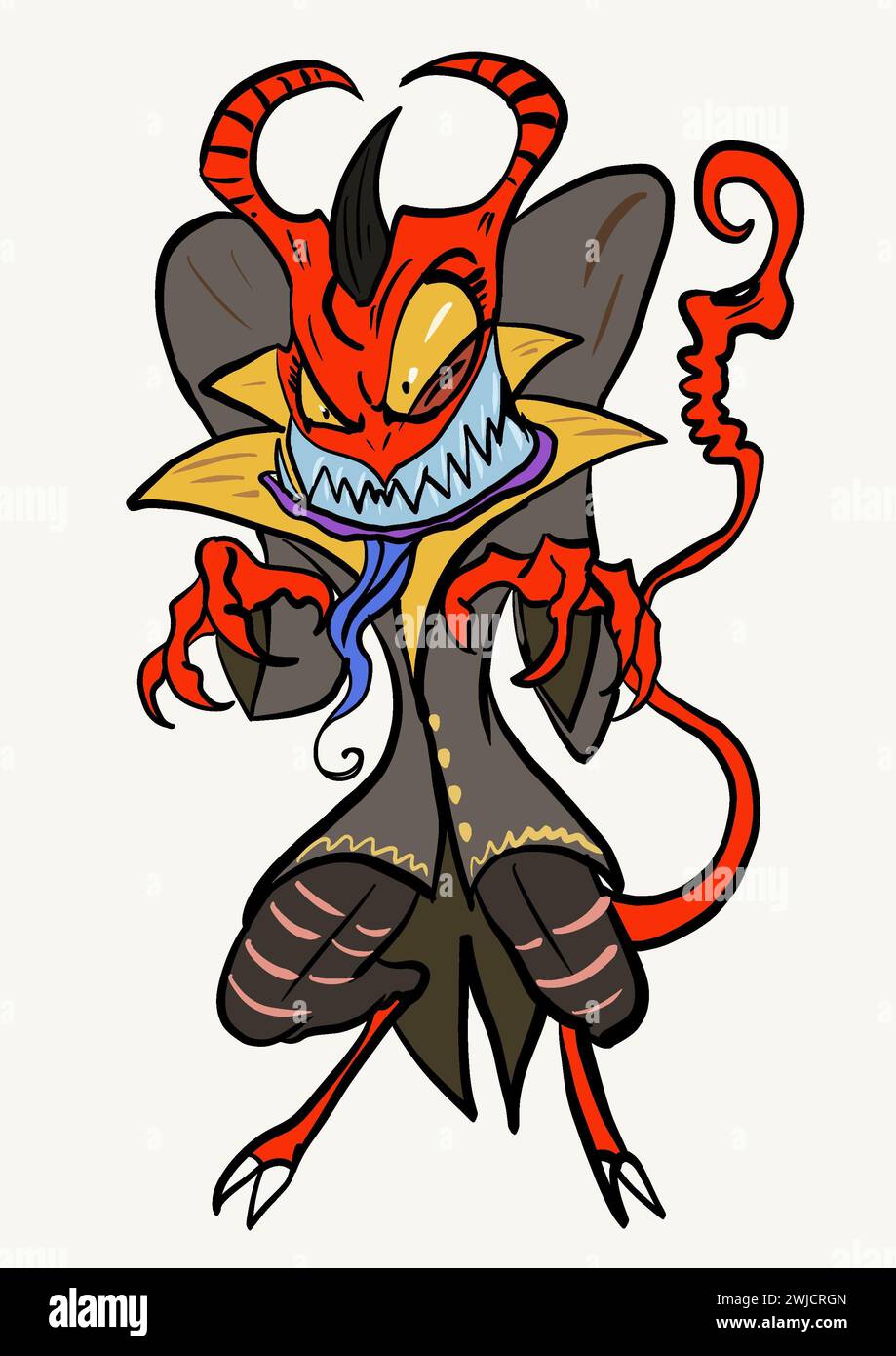 a demon illustration Stock Photo - Alamy