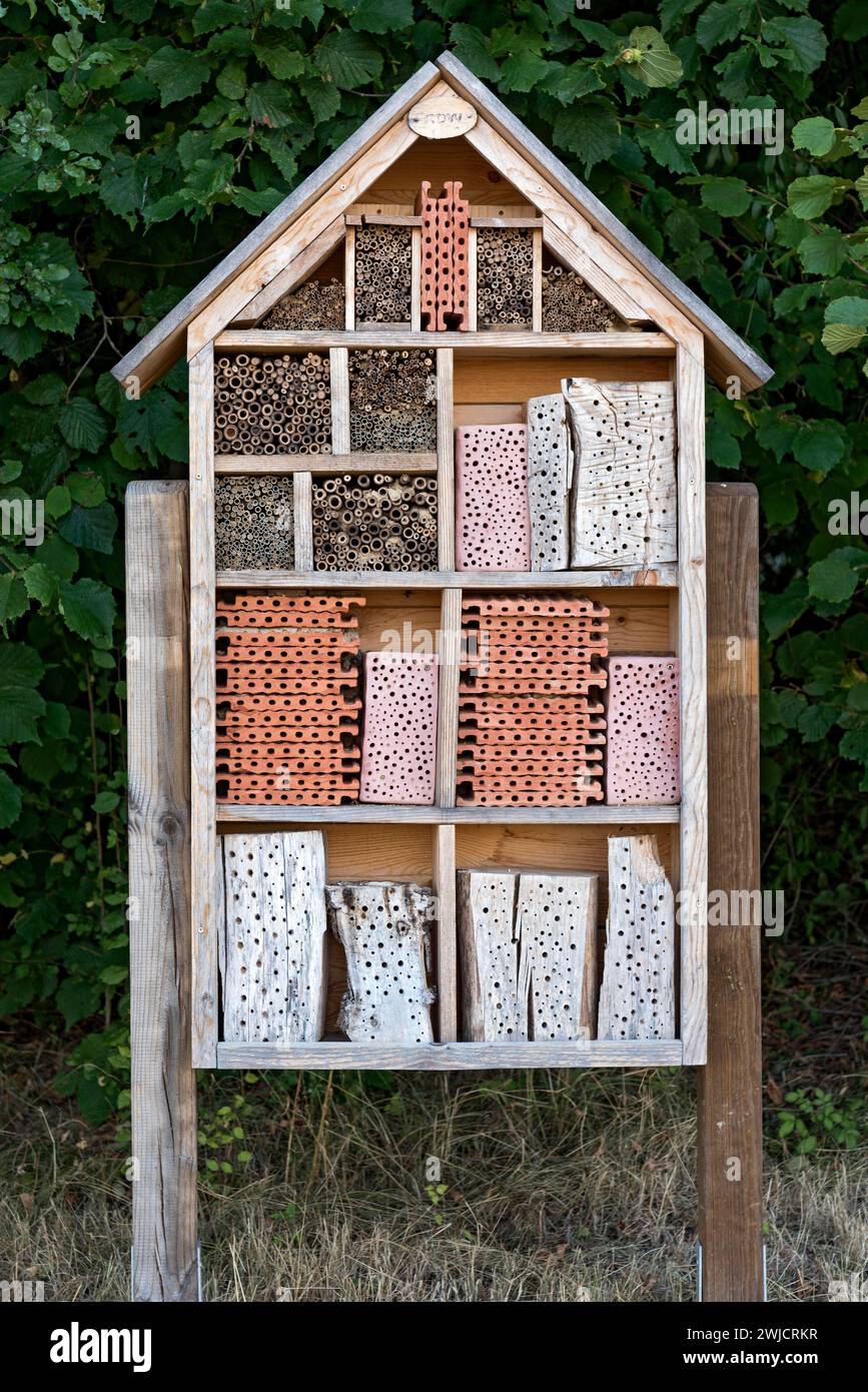 Insect hotel, insect house made from natural materials, nesting aid for ...