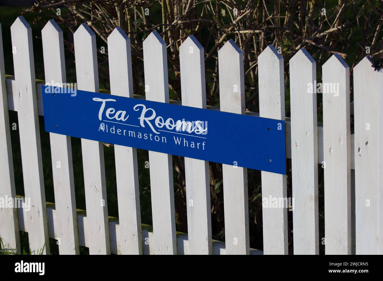 The tea rooms at Aldermaston Wharf, Kennet and Avon canal, Berkshire ...