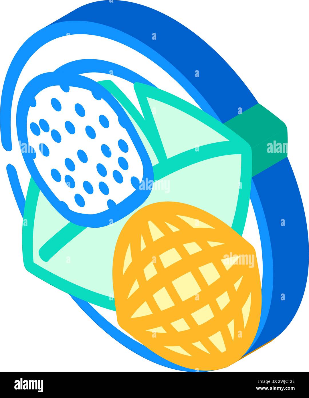 mango sticky rice thai cuisine isometric icon vector illustration Stock ...