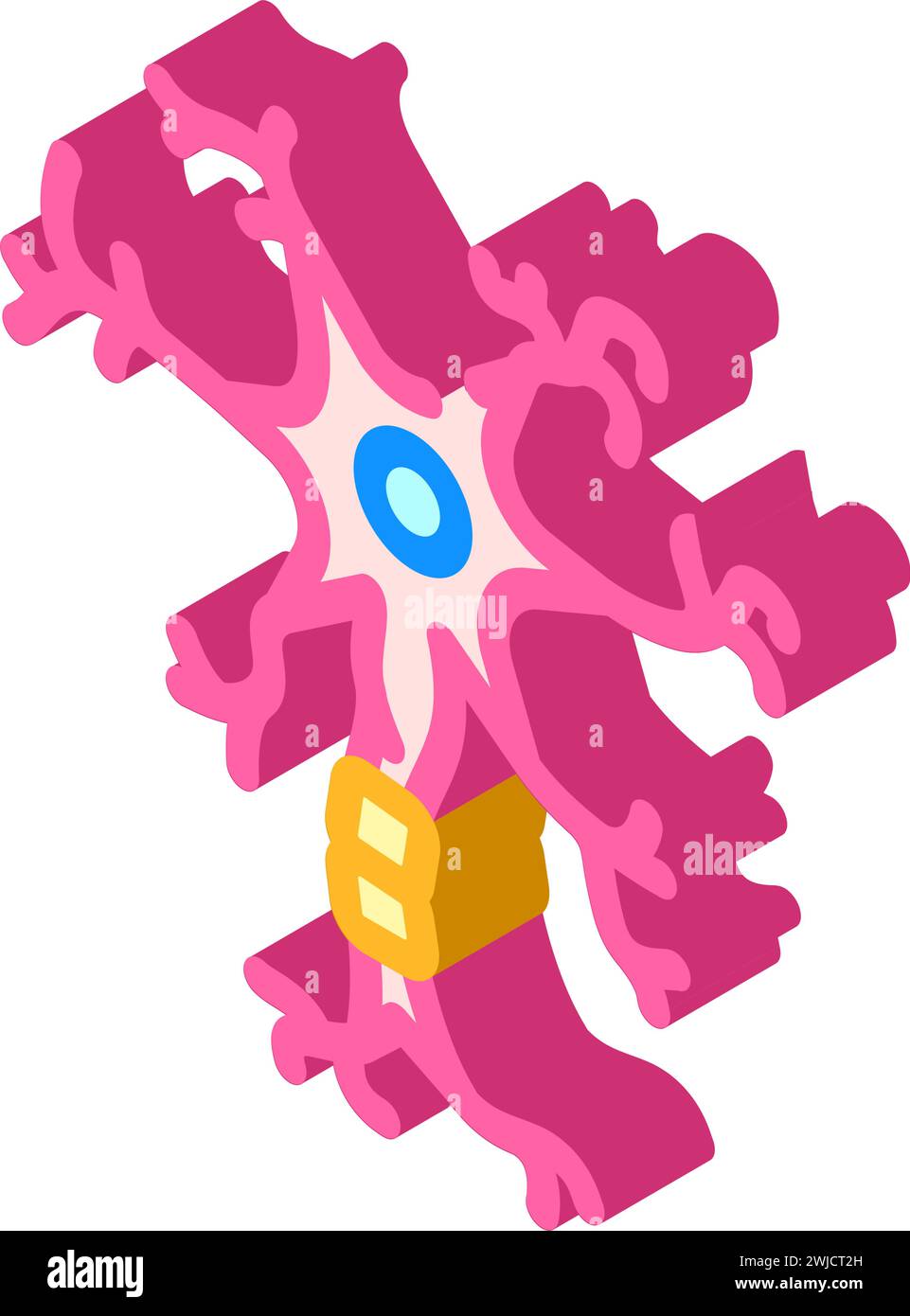 Neuron Structure Neuroscience Neurology Isometric Icon Vector