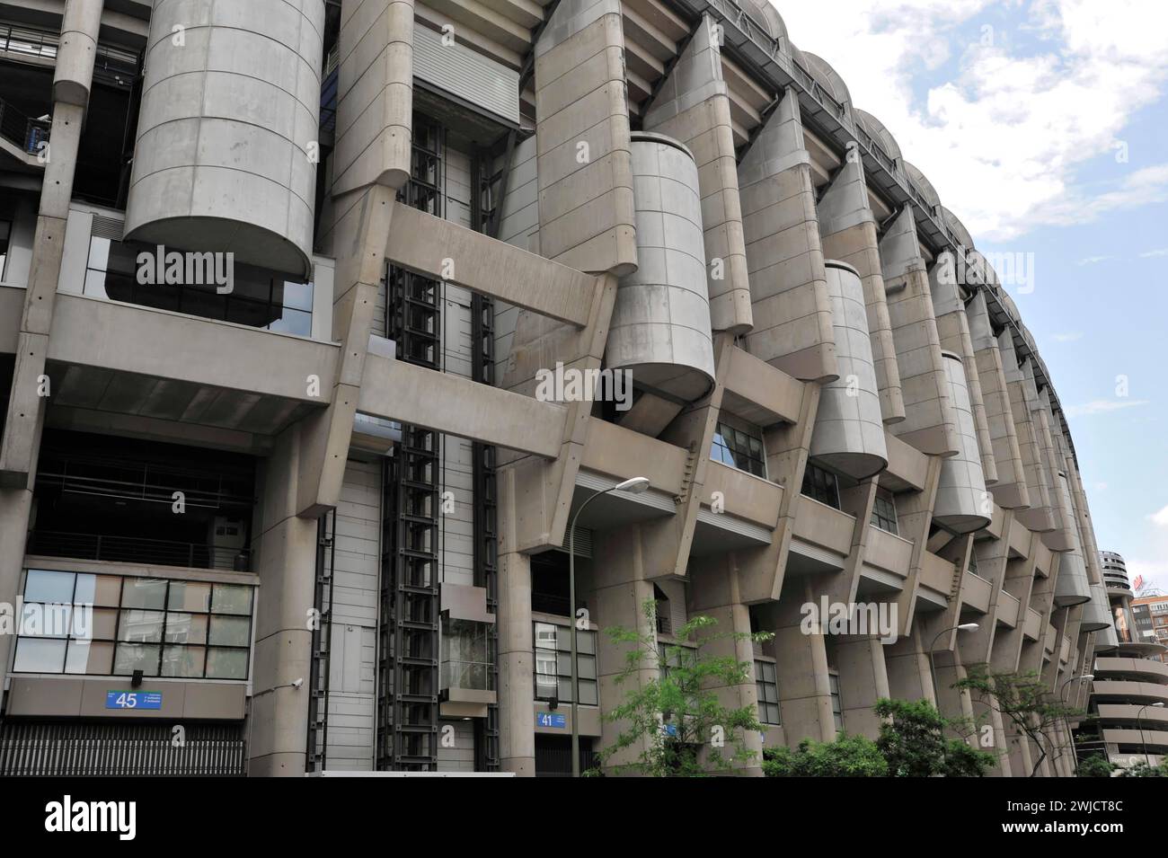 Exterior view, Estadio Santiago Bernabeu, football stadium of the ...